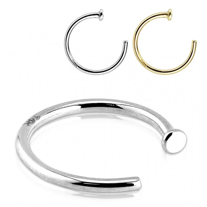 Anneau de nez 0.8mm 08 - Or-9k jaune ou blanc