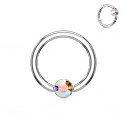 Piercing micro-bcr Strass plat aurora